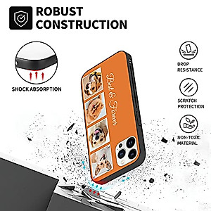 Easycosy Personalized Picture Phone Cases for 14 13 12 11 Pro/Max/Mini XR X Xs Max Custom Multiple Photo iPhone Case for Friends Family Birthday Gifts Customized Full Protection TPU Cover