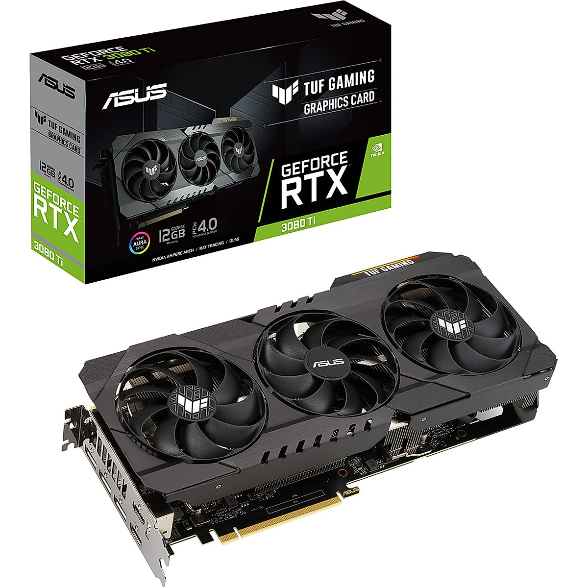 ASUS TUF Gaming NVIDIA GeForce RTX 3080 Ti Graphics Card (PCIe 4.0, 12GB GDDR6X, HDMI 2.1, DisplayPort 1.4a, Dual Ball Fan Bearings, Military-Grade Certification, GPU Tweak II)