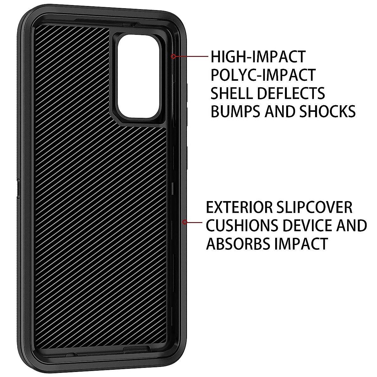 Mieziba for Galaxy S20 5g Case,Shockproof Dropproof Dustproof 3-Layer Full Body Protection Rugged Heavy Duty High Impact Hard Cover Case for Galaxy S20 6.2 inch,Black