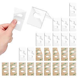 Bistras 25 sets (50 pieces) of double-sided Clear Vertical Blind Repair Tabs, Pre-Cut Vertical Blinds Repair Kit for Vertical Blind Replacement Slats, Blind Fixer Tabs Easy to use (25 pk)
