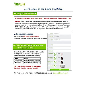 China SIM Card with Calls and Text 4G Network 30 Days 3GB Data 60 Minutes to Mainland China, Receiving SMS Free, Access to China Health Code. (Requires Real Name verification)
