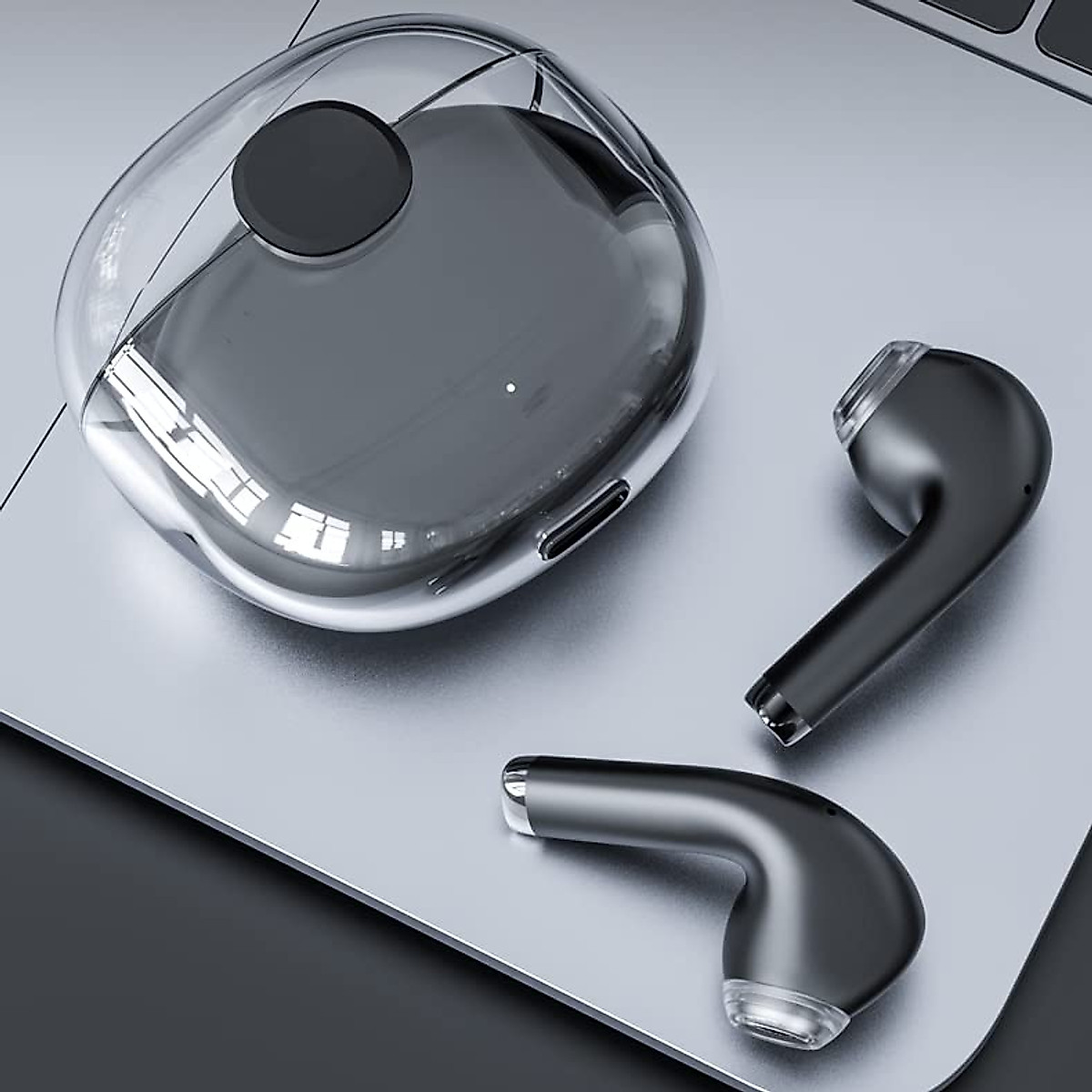 Wireless earbuds Ear buds wireless bluetooth earbuds,Bluetooth earbuds with Microphone ,Headphones for women,Stylish and compact,Sport Earbud for iPhone and Android Black wireless headphones for tv