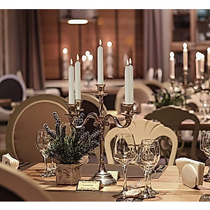 Hyoola 10" Beeswax Taper Candles 12 Pack - Handmade, All Natural, 100% Pure Unscented Bee Wax Candle - Tall, Decorative, White - 10 Hour Burn Time