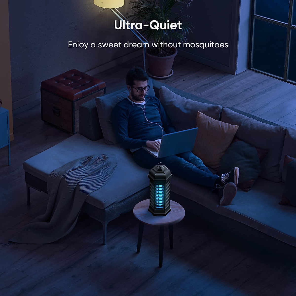 Bug Zapper for Outdoor and Indoor, ROCK 4000V Mosquito Zapper Killer, Waterproof Insect Fly Trap for Home Backyard Garden Patio