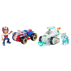 Paw Patrol Ryder's Rescue ATV, Paw Patrol Everest's Snow Plow, Vechicle and Figure. Bunde