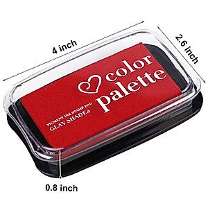 Fstaor Large Red Ink Pad for Rubber Stamps, 4×2.6 inch Ink Pads Permanent for Paper Wood Fabric