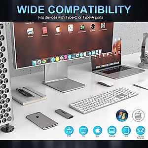 INLAND Premium 512GB External SSD USB 3.2 Gen 2 Type-C, Read/Write Speed up to 1000MB/s and 900MB/s, Portable Solid State Drive with Type-C to C & Type-C to A Cable for PC/Laptop/Windows/Mac OS