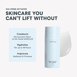 NuFACE Silk Creme Activator - Brightening & Firming Conductive Serum for Microcurrent - Powered by IonPlex, 8-Phyto Actives & Hyaluronic Acid to Enhance Microcurrent Facial Device Results (3.3 oz)