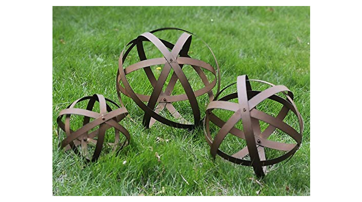 Beautiful Metal Garden Spheres Set of 3 - Add Charm Today