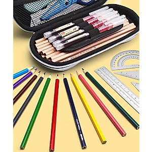 XZR Supercar Pen Case Box Bag Stocking Stuffers Large Capacity Organizer Cool Supercar Pencil Bag Storage Box EVA Material Nice Gift (Black)