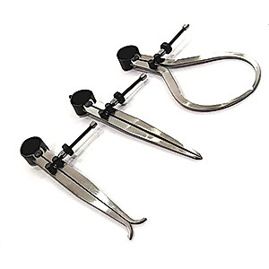 3 Pieces Spring Caliper Set - Inside, Outside & Divider 6" inch 150 mm Measuring Tool