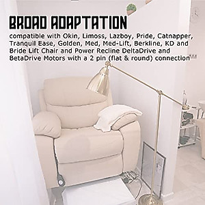 Tecreddy Lift Chair Remote Control 2 Button 5 pin Replacement Parts for Lazy boy Okin Limoss Pride Catnapper Lift Chair Power Recliner