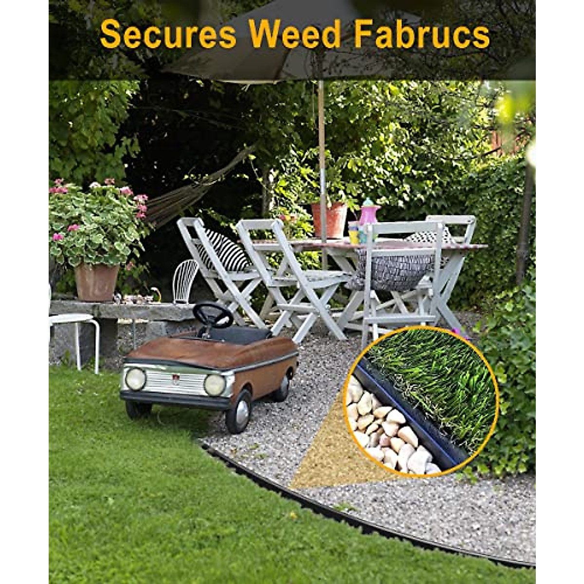 Meboyz 50-Pack Plastic Edging Nails, 8-Inch Paver Edging Spikes, Spiral Nylon Landscape Anchoring Spikes for Paver Edging, Weed Barrier, Artificial Turf & More Weed Barrier, Artificial Turf & More.