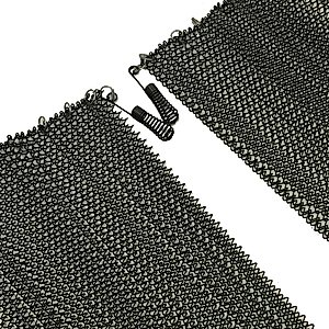 Fireplace Replacement Black Hanging Mesh Curtain Screens Two (2) Panels 21" High X 24" Wide with Pulls