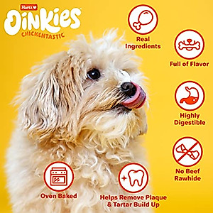 Hartz Oinkies Chickentastic Hearty Twists Dog Treats with Real Chicken Breast, Sweet Potato, and Smoked Pork, Long-Lasting Yet Highly Digestible, 24 Count