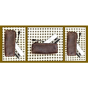 The Antiq: Leather Pencil Pouch, Leather Pen Case, Zipper Pen Case, USB Hub Case, Artist Tool Case, Mobile Charger Case, Coin Case/Pouch, Marker Pouch/Case Useful for students and office purposes