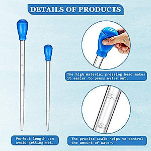 2 Pieces Aquarium Coral Feeder with 2 Pieces Stainless Steel Feeding Long Tweezers Syringe Spot Coral Feeder Reptile Feeding Tools for Aquatic Plant Reef Anemones Lionfish (Blue, Black)