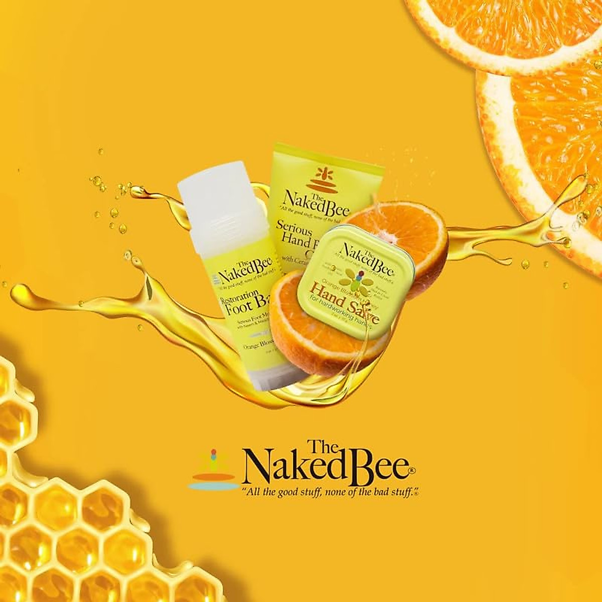 The Naked Bee Organic Orange Blossom Honey Lip Balms - 3 Pack