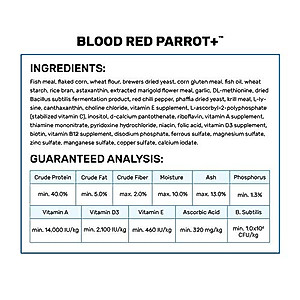 Hikari Blood Red Parrot+ Fish Food, Mini Pellets, 11.7 oz. (333g)