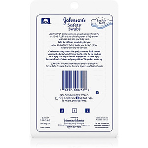 Johnson's 008256OurBundle Non-Chlorine Bleached Safety Ear Swabs for Babies and Children, 55 ct ( Pack of 2)