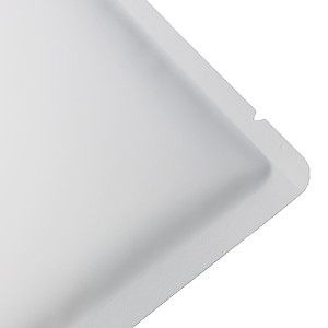 Pack of 100 Bottom Filled Aluminum Mylar Food Coffee Tea Square Packaging Bags (5.9" x 5.9", Matte White)