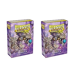 Dragon Shield Bundle: 2 Packs of 60 Count Japanese Size Mini Matte Card Sleeves - Matte Nebula