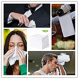 Scotamalone Men's Handkerchiefs 100% Soft Cotton White Hankie Hankerchieves