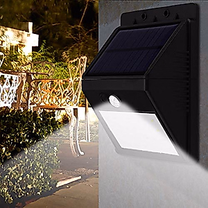 Ejoyous Solar Sensor Light, Waterproof Solar Powered Light 3 Modes Wall Light Motion Sensor Garden Light for Home Garden