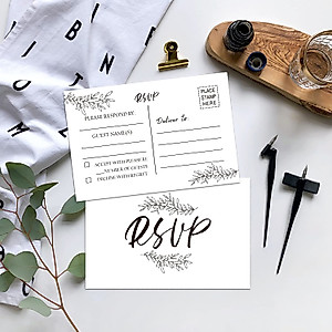 EKSPLODI 50 RSVP Cards, RSVP Postcards, Response Card, Blank RSVP Reply, RSVP for Wedding, Rehearsal Dinner, Baby Shower, Bridal Shower, Birthday, Engagement, Bachelorette Party Invitations.