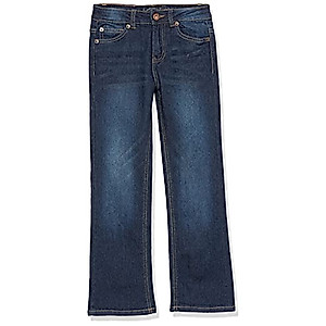 Lucky Brand Girls' Bootcut Fit Stretch Denim Jeans with Zipper Closure & Pockets, Barrier Wash, 10