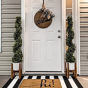 Black and White Striped Rug Outdoor Reversible Mat 35.4'' x 59'' Front Door Mat Hand-Woven Cotton Indoor/Outdoor for Layered Door Mats,Welcome Door Mat, Front Porch,Farmhouse,Kitchen,Entry Way