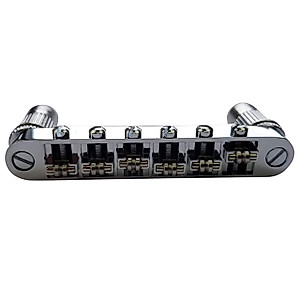 Tune-O-Matic Bridge w/Roller Saddles for Epiphone Les Paul, SG, ES, Dot, Chrome Color
