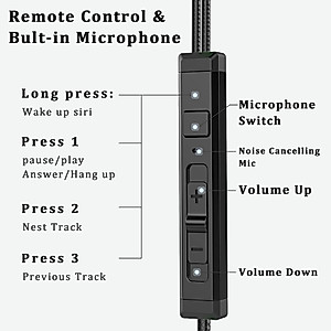 KASOTT SoundMaster Pro V1 - Gaming Earphones with Dual Audio Drivers,Battle Buds,in-Line Mic with Mute and Volume Control, Compatible with Xbox Series,PS5,PS4,Switch,Pc with 3.5mm (Black)