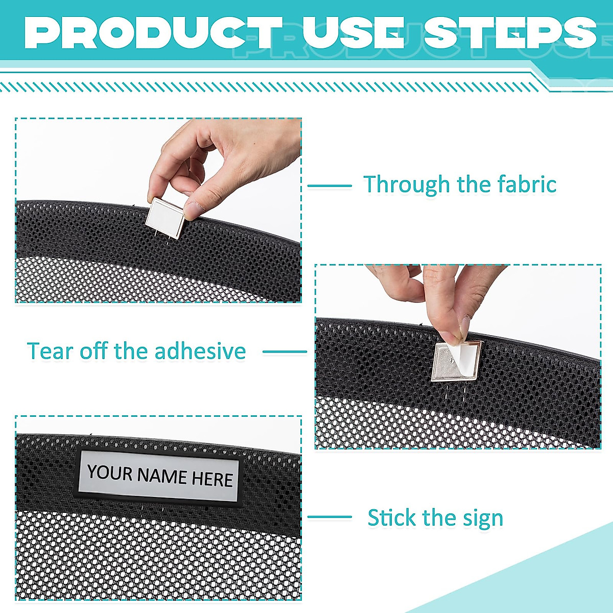 Amylove 20 Pcs Silver Cubicle Pins Partition Long Push Pins Fabric Clips Cubicle Name Plate Holders for Office Furniture Corkboard Fabric Mounting