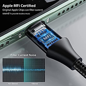 iPhone aux Adapter, Lightning to 3.5 mm Headphone Jack Adapter Audio Aux Adapter Dongle [Apple MFi Certified] Headphone Adapter for iPhone 13/13 Pro/12/11/11 Pro/11 Pro Max/X XR Max 8 7