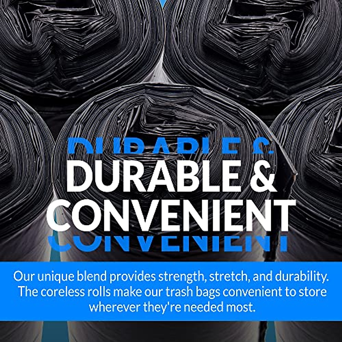 Reli. 13 Gallon Trash Bags, Black (250 Count) Tall Kitchen Garbage Bags 13 Gallon - 16 Gallon, Black Trash Can Liners