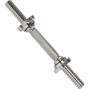 Sunny Health & Fitness 14" Threaded Chrome Dumbbell Bar Pair - STDBH-14