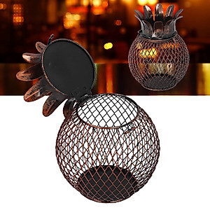 Restokki Wine Cork Container Iron Pineapple Shaped Wine Bottle Picture Frames Cork Storage Box Ornament for Home Bar Decoration