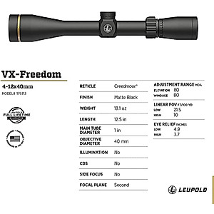 Leupold VX-Freedom 4-12x40 (1 Inch) Creedmoor Reticle Riflescope