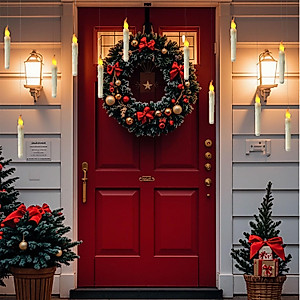 Floating Candles with Wand, 12PCS Candles Floating Christmas Decorations Magic Hanging Candles Flameless Candles with Wand Remote, Battery Operated LED Floating Candle Birthday Decorations Theme Party