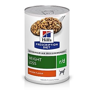 Hill's Prescription Diet r/d Weight Reduction Wet Dog Food, Veterinary Diet, 12.3 oz. Cans, 12-Pack, White