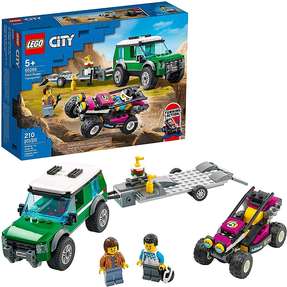 LEGO City Race Buggy Transporter 60288 Building Kit; Fun Toy for Kids, New 2021 (210 Pieces)