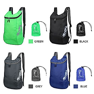 kingsea Foldable Backpack,Lightweight Packable High capacity Backpack for Travel Camping Hiking Outdoor Sports Daypack (Blue)