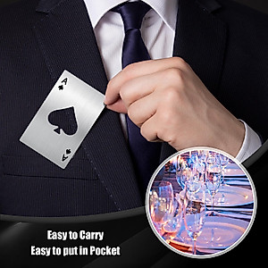 24 Pieces Groomsmen Tuxedo 12 Gauge Glasses Set with Poker Bottle Cap Opener Groomsmen Gifts Black Espresso Shot Glasses Ace of Spades Credit Card Bottle Opener for Men Proposal Wedding Party