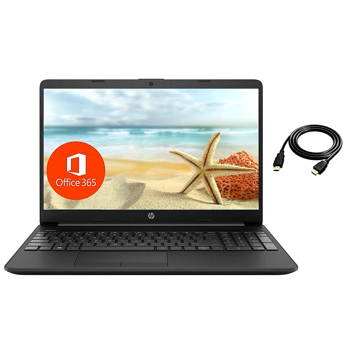 HP 2021 15.6" Thin Laptop, Intel N4020, 16GB RAM 1TB SSD Webcam, 1-Year Office365, Wi-Fi, Dual Core up to 2.8 GHz, Windows 10 S, FHD Display, Google Classroom Zoom School Business Ready, ROKC Bundle