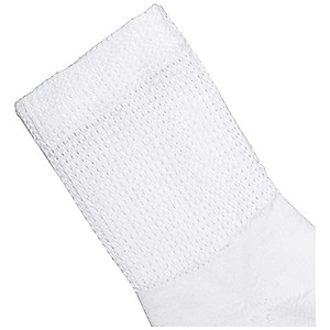 Dr. Scholl's Men's 4 Pack Diabetic and Circulatory Non Binding Ankle Socks, White, Shoe Size: 7-12