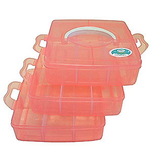 EnviUs SnapCube - Snap & Stackable Storage Case for Rainbow Loom + Arts & Crafts (Mini, Orange)