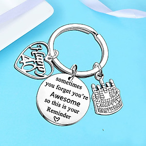Nimteve 40th Birthday keyring Gift Birthday Keychain Birthday Gifts for Friends Inspirational Birthday Gifts for Women Men (40th birthday gift)