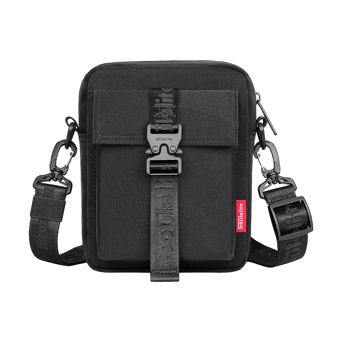 Soulelite Small Sling Bag Cell Phone Bag Wallet Crossbody Bags for Women/Men, Durable and Waterproof, Suitable for Casual Sports, Commute, and Outdoors -Black