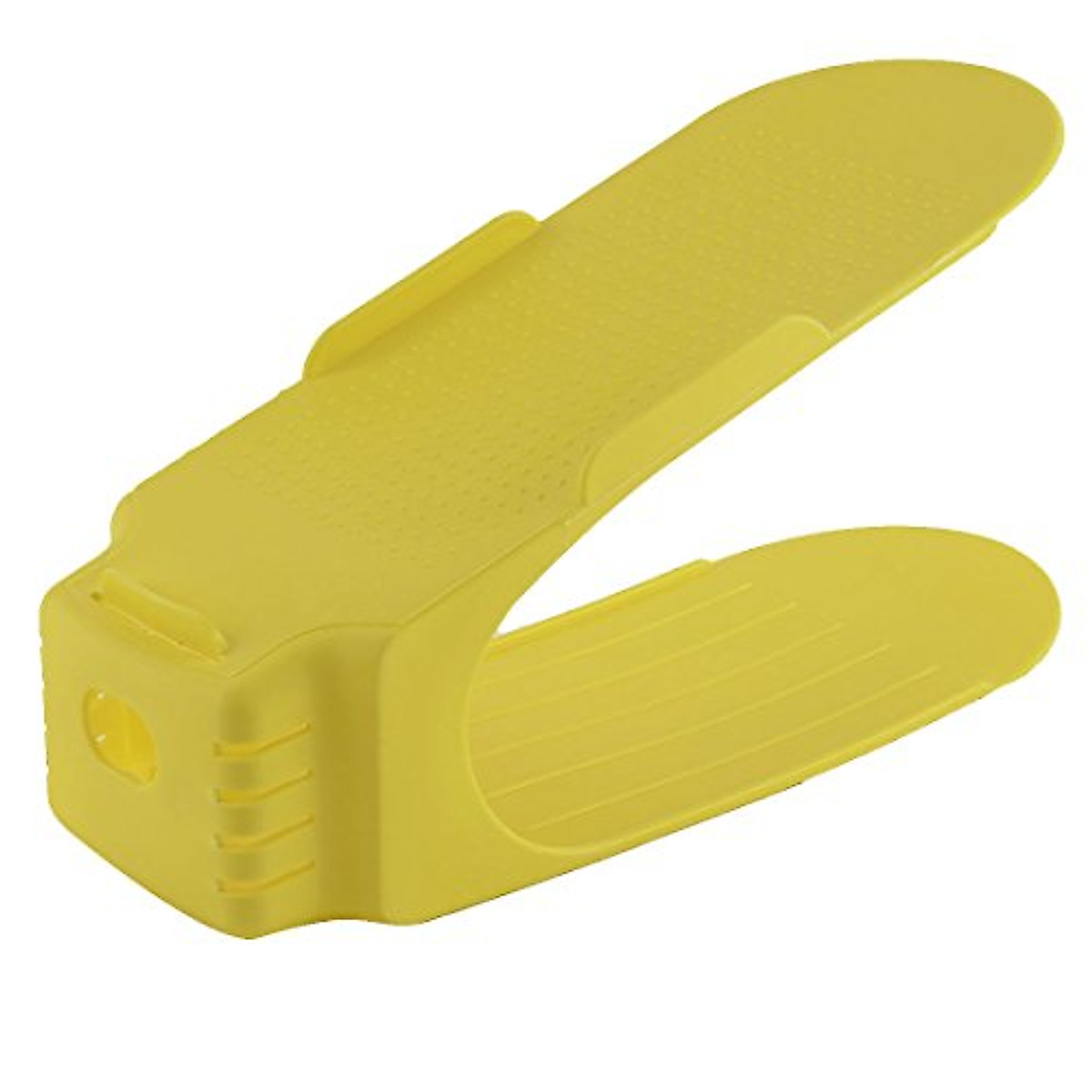 Qtqgoitem Plastic Household Space Saver Heel Shoe Holder Organizer Rack Collector Stacker Storage Yellow (Model: d2e c1e 8fb 203 592)